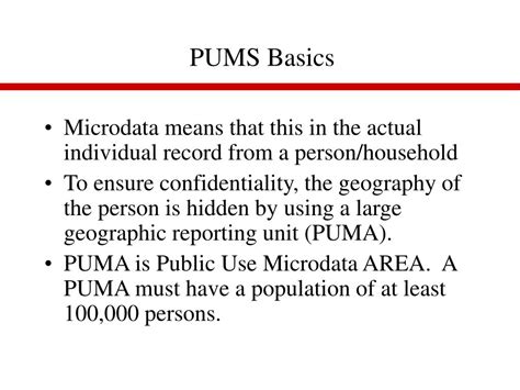 ppt introduction to pums public use microdata sample powerpoint