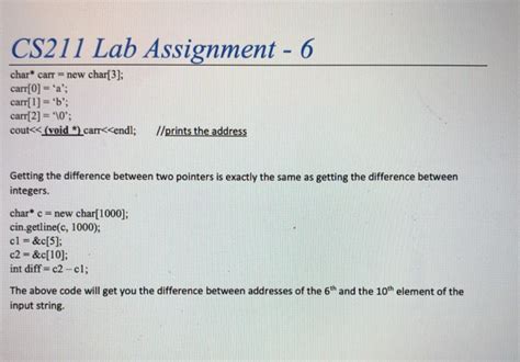 Solved Cs211 Lab Assignment 6 Write A Ch Program That