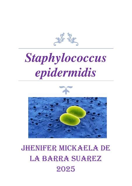 Staphylococcus Epidermidis Leandro Emanuel Udocz