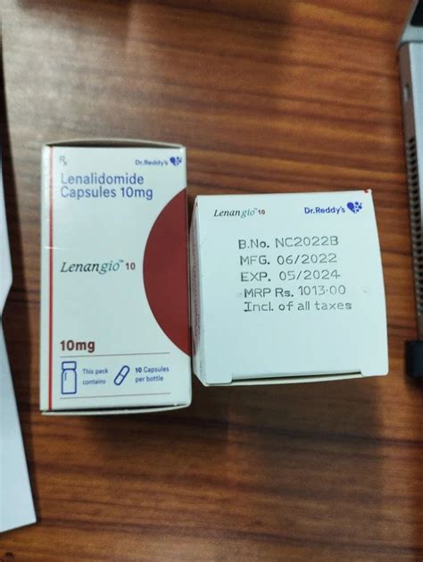 Lenangio 10 Mg Capsule At Rs 750bottle Lenalidomide Capsules In