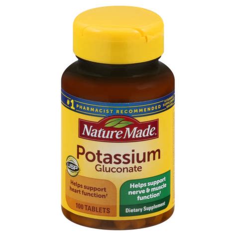 Nature Made Potassium Gluconate Tablets Brookshires