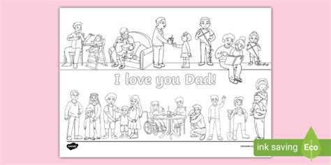 I Love You Dad Colouring Page Ks1 Fathers Day