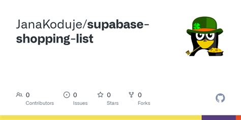 github janakoduje supabase shopping list