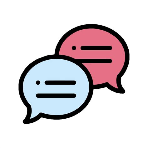 Two Speech Bubbles With A Line Connecting Them 52202117 Vector Art At