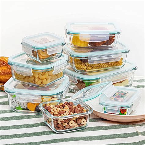 Квадратна стъклена кутия с капак Olele Bg