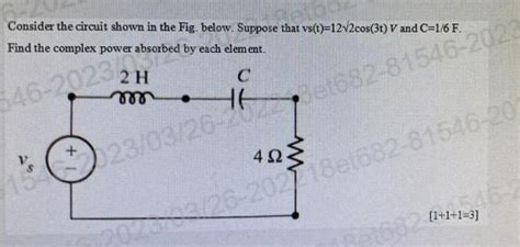 Solved Consider The Circuit Shown In The Fig Below Suppose Chegg