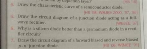 4 Draw The Characteristic Curve Of A Semiconductor Diode Filo