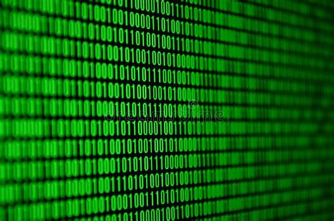 An Image Of A Binary Code Made Up Of A Set Of Green Digits On A Black