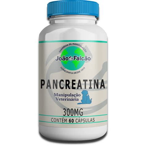 Pancreatina 300mg 60 Cápsulas Manipulação Veterinária