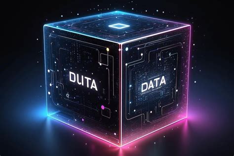 premium photo big data cube quantum computer server concept background light dots with depth
