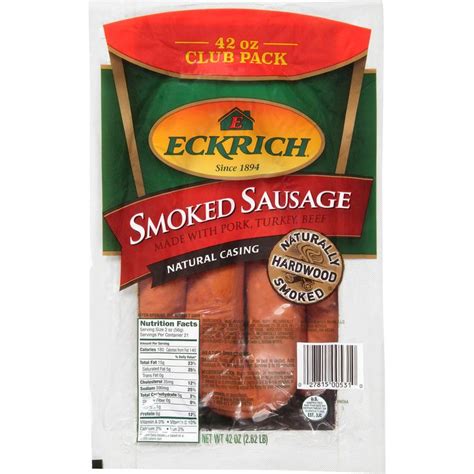 Flavorful Eckrich Smoked Sausage 42 Oz