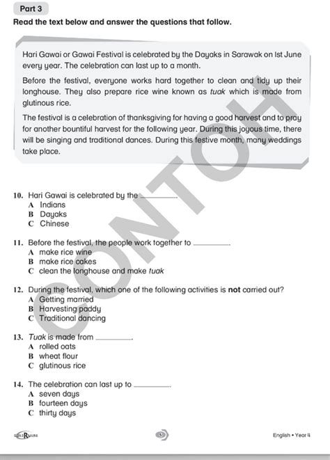 Uasa Year 4 Part 1 Set 1 Interactive Worksheet Topworksheets