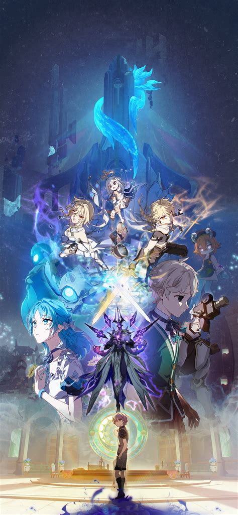 Lumine Aether Paimon Melusine Oceanid And 7 More Genshin Impact