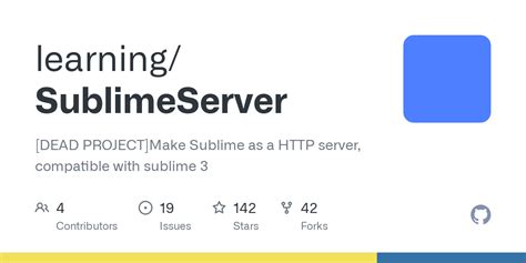 Github Learningsublimeserver Dead Project Make Sublime As A