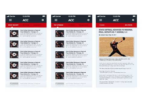 Acc Ios App Redesign Scad Spring 2014 On Behance