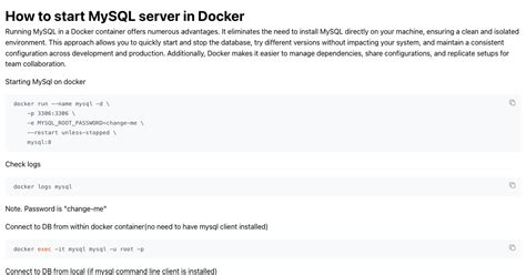 How To Start Mysql Server In Docker