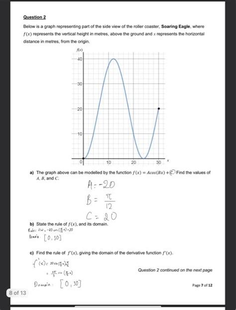 Solved Question 2 Below Is A Graph Representing Part Of The