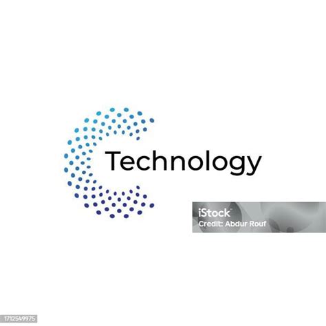 창조적 인 편지 C 기술 로고 디자인 알파벳 C에 대한 스톡 벡터 아트 및 기타 이미지 알파벳 C 로고 점박이 Istock