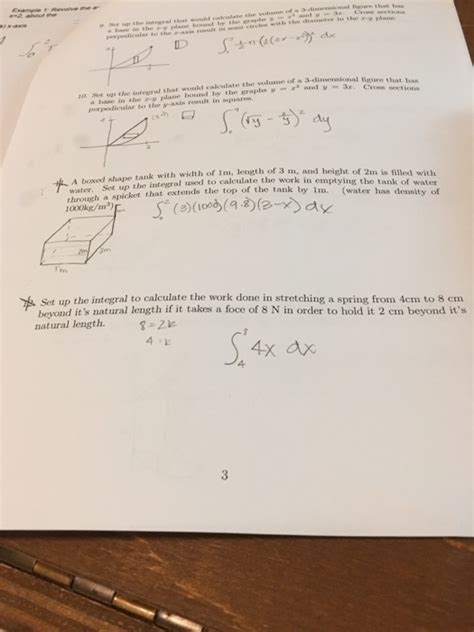 Solved Set Up The Integral To Calculate The Work Done In Chegg