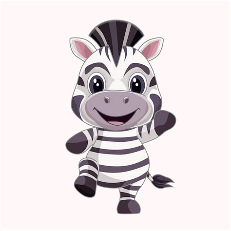Premium Vector Cute Zebra Mascot Character