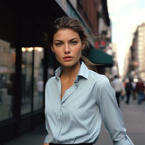 Premium Ai Image Beautiful Young Model In The Streets Of New York