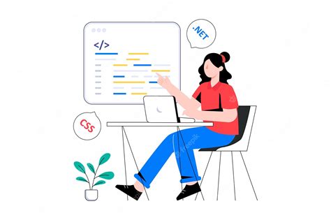 Premium Vector Web Coding Flat Style Design Vector Illustration Stock Illustration