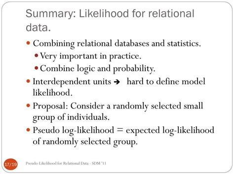 PPT A Tractable Pseudo Likelihood For Bayes Nets Applied To Relational Data PowerPoint