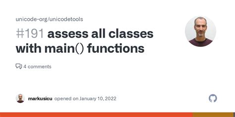 assess all classes with main functions · issue 191 · unicode org
