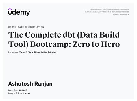 Ashutosh Ranjan On Linkedin Udemy Course Completion Certificate