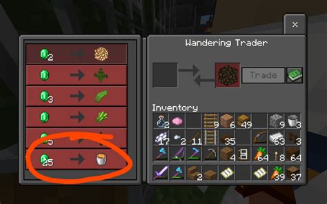 [be] I Saw Somewhere That The Wandering Trader Doesnt Sell Lava I Have A Behaviour Pack Active