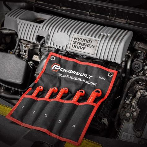 Powerbuilt 5 Piece Set 12 Point Metric Offset Box End Wrench Includes Soft Case 642962 At