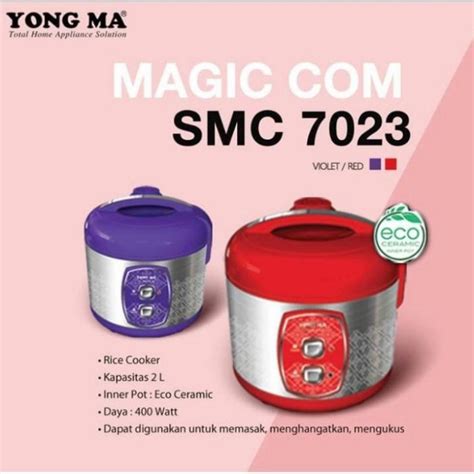 Jual Yong Ma Magic Com Smc 7023 Magic Com 2l Eco Ceramic Shopee Indonesia