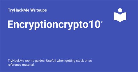 encryptioncrypto101 tryhackme writeups