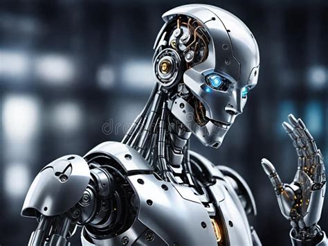 robot hand touching digital display stock illustration illustration of person robotic 362241786