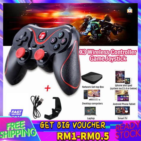 【malaysia Spot Sale】wireless Joystick X3 Bluetooth Rechargeable Android