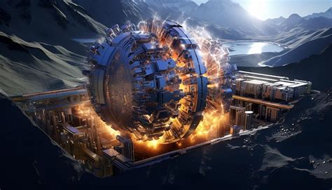 Premium Ai Image A Large Particle Collider Shown Under Lake Geneva And The Swiss Alps At Cern