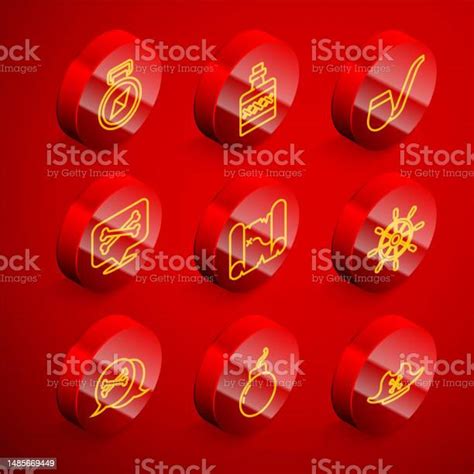 ตั้งค่าเข็มทิศ เหล้ารัม ท่อสูบบุหรี่ โจรสลัดที่ตั้ง แผนที่สมบัติโจรสลัด พวงมาลัยเรือและ