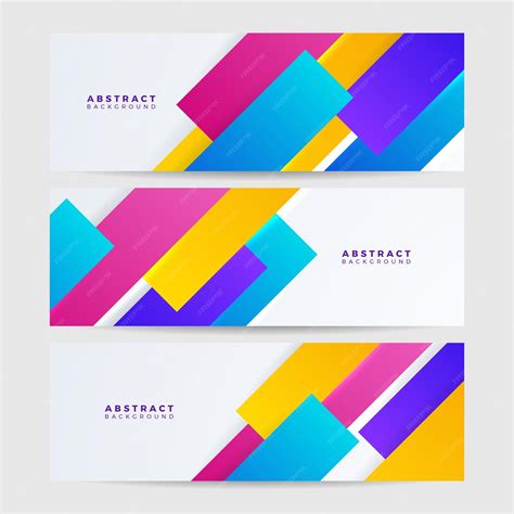 Premium Vector Abstract Colorful Banner Background Dynamic Textured Geometric Element Modern