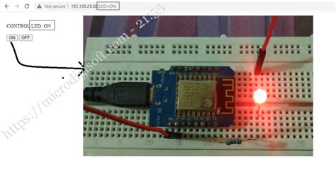 Wemos D1 Mini Esp8266 As A Web Controlled Led