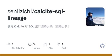 GitHub senlizishi calcite sql lineage 使用 Calcite 对 SQL 进行血缘分析血缘分析