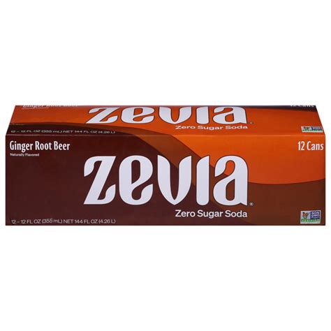Save On Zevia Zero Sugar Ginger Root Beer Soda Caffeine Free 12 Pk
