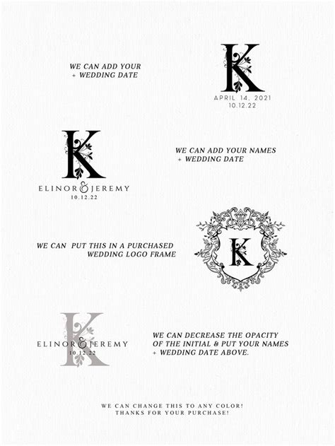 Initial Svg Wedding Initial Monogram Fonts Svg Wedding Letter Sign Letter Svg Flower