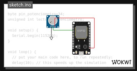 ADC Potenciometro Wokwi ESP STM Arduino Simulator