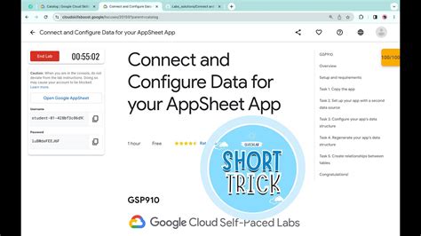New August Connect And Configure Data For Your Appsheet App Qwiklabs Gsp910 Youtube