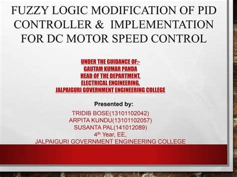 Fuzzy Logic Controller Ppt