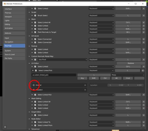 How To Change Default Option For UV Selection Blender Stack Exchange