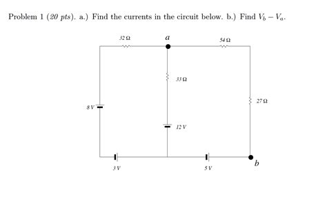 solved problem 1 20 pts a find the currents in the