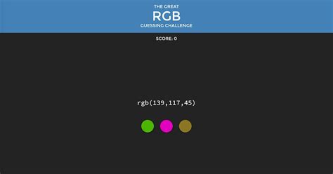 This Simple Rgb Guessing Game Puts Your Color Knowledge To The Test