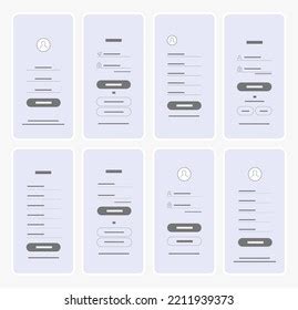 Mobile App Ui Wireframe Kit Sign Stock Vector Royalty Free Shutterstock