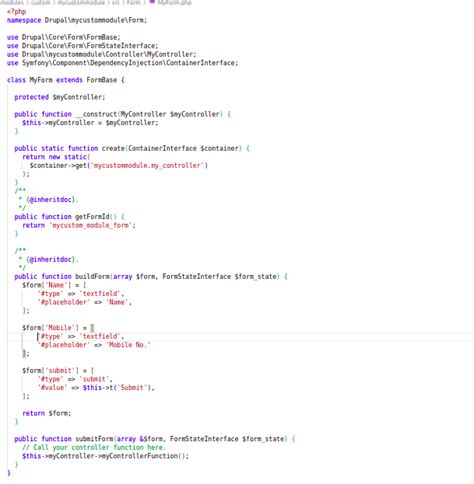 Drupal Form Integration With Controller Functions By Rohit Rana Nov